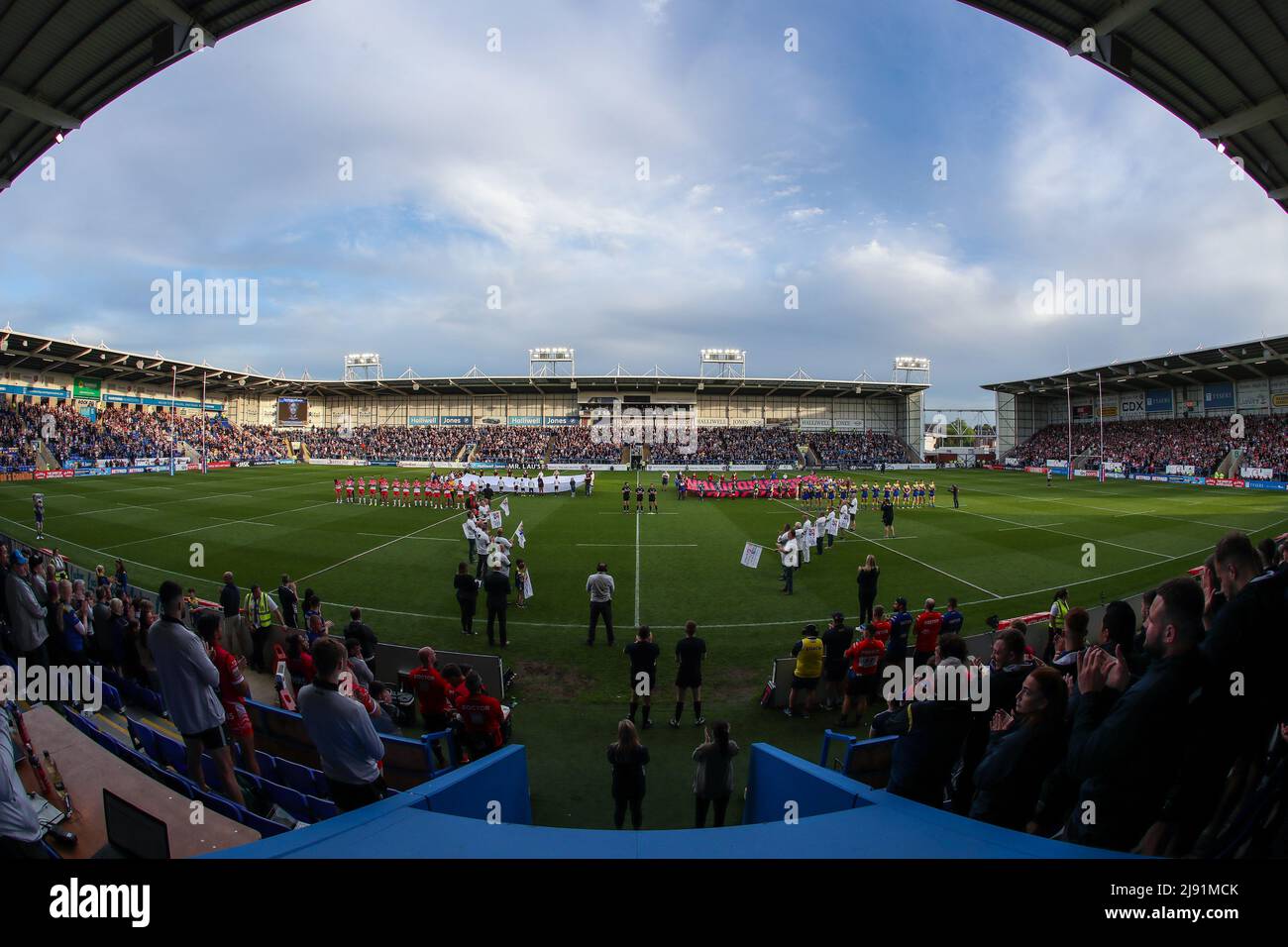 The two teams line up for the start of the game Stock Photo - Alamy