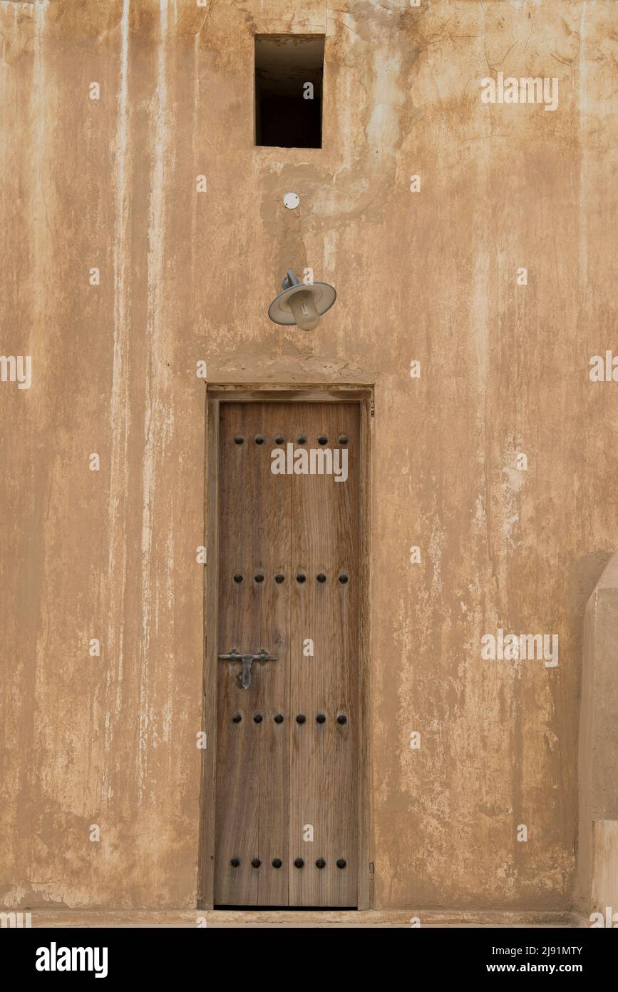 Doha, Qatar, May 5,2022: Traditional Arabian building built of wood and ...