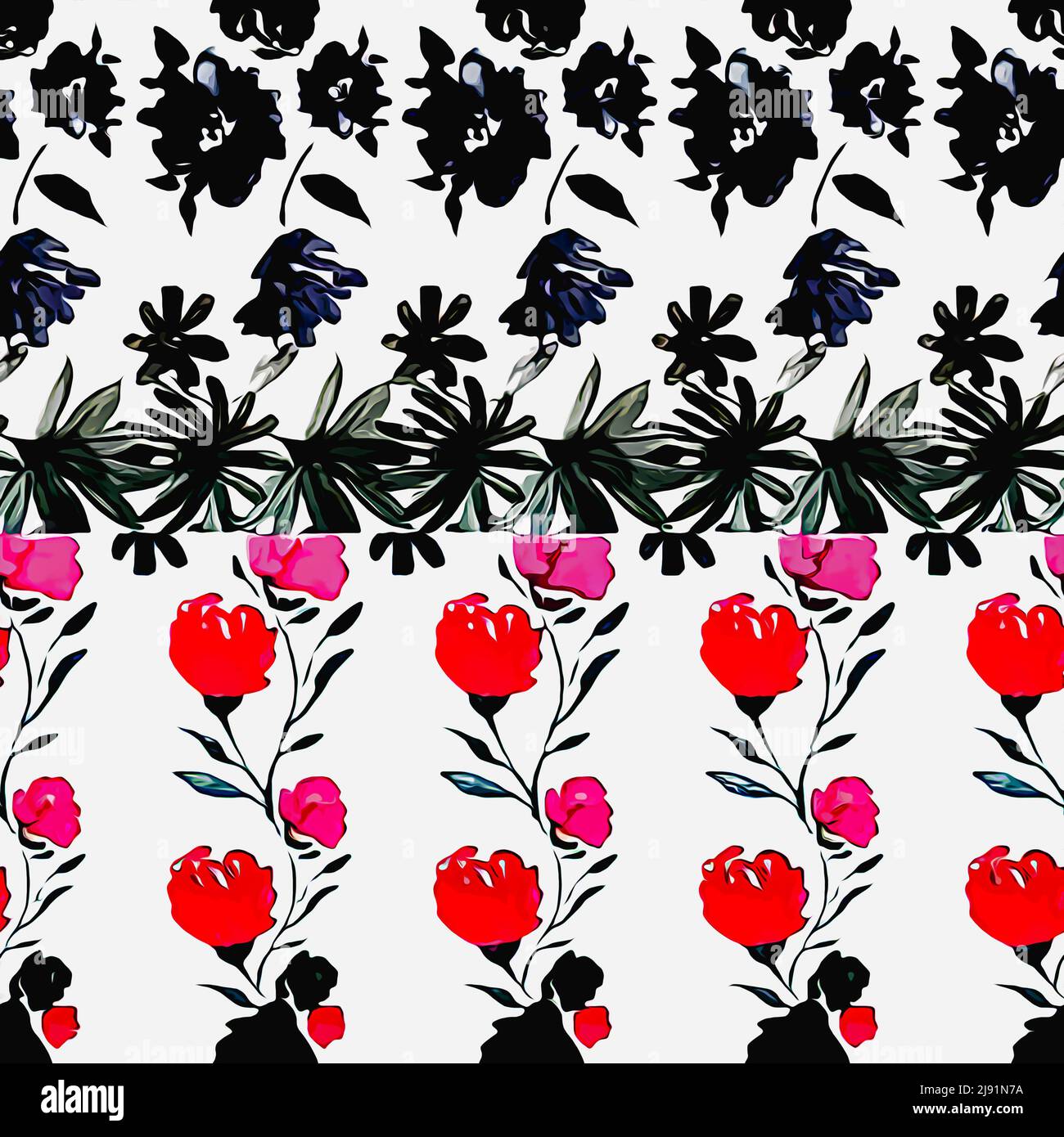 Textile and wallpaper patterns. A printable digital illustration work ...