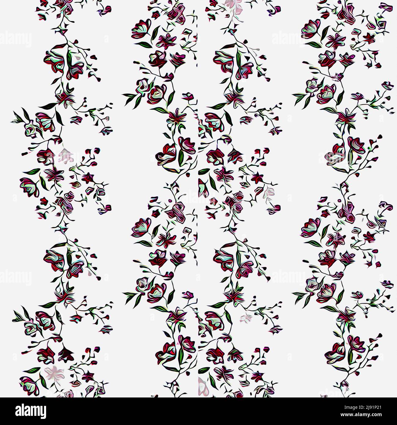 Textile and wallpaper patterns. A printable digital illustration work ...