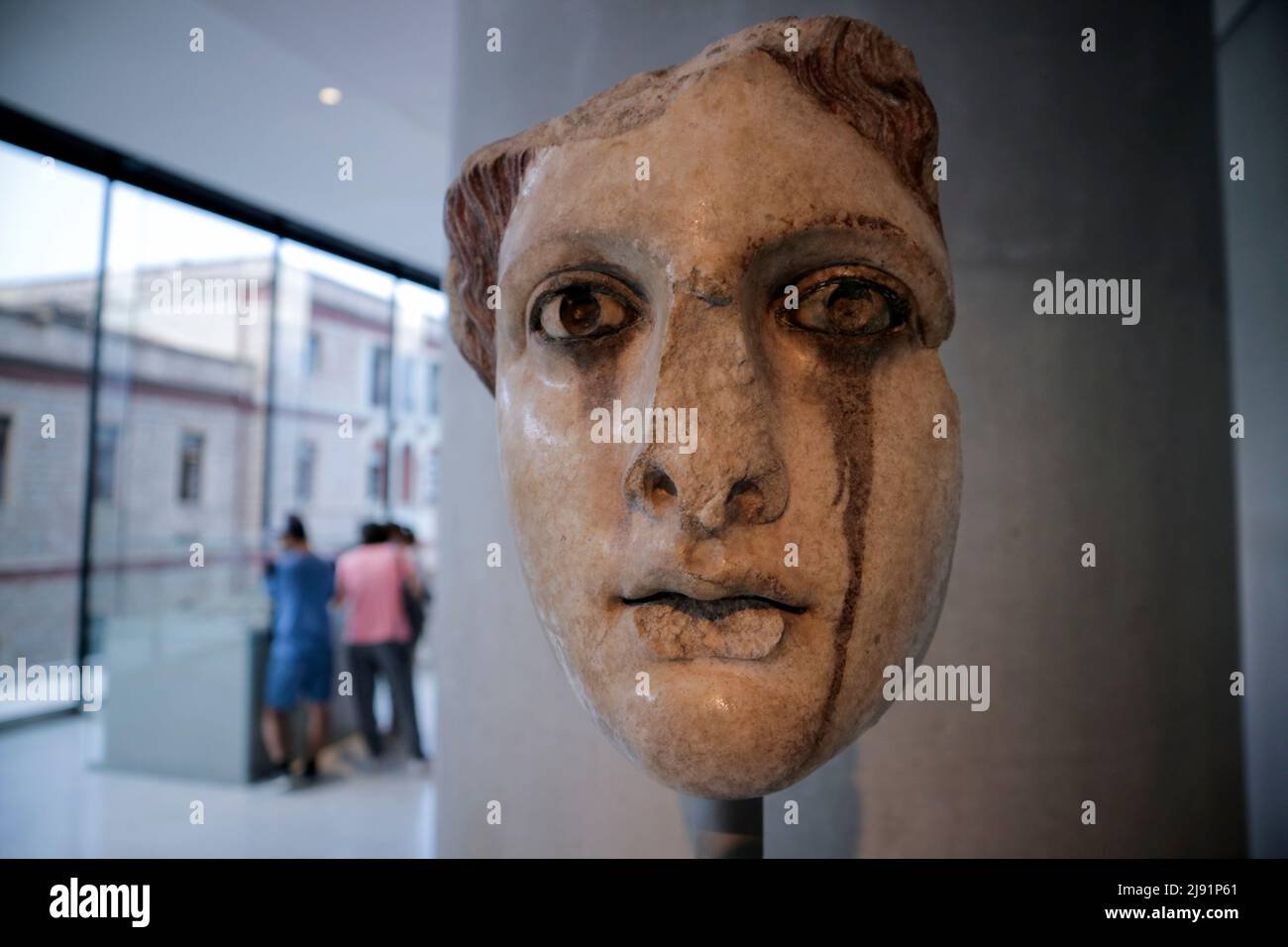 Tourists and locals visit the Acropolis Museum in Athens and enjoy free ...