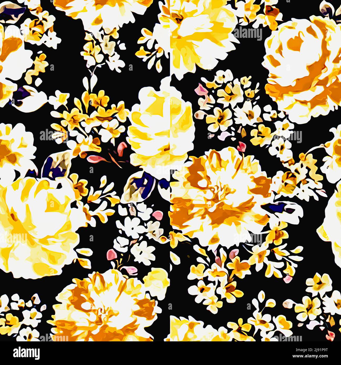 Textile and wallpaper patterns. A printable digital illustration work ...