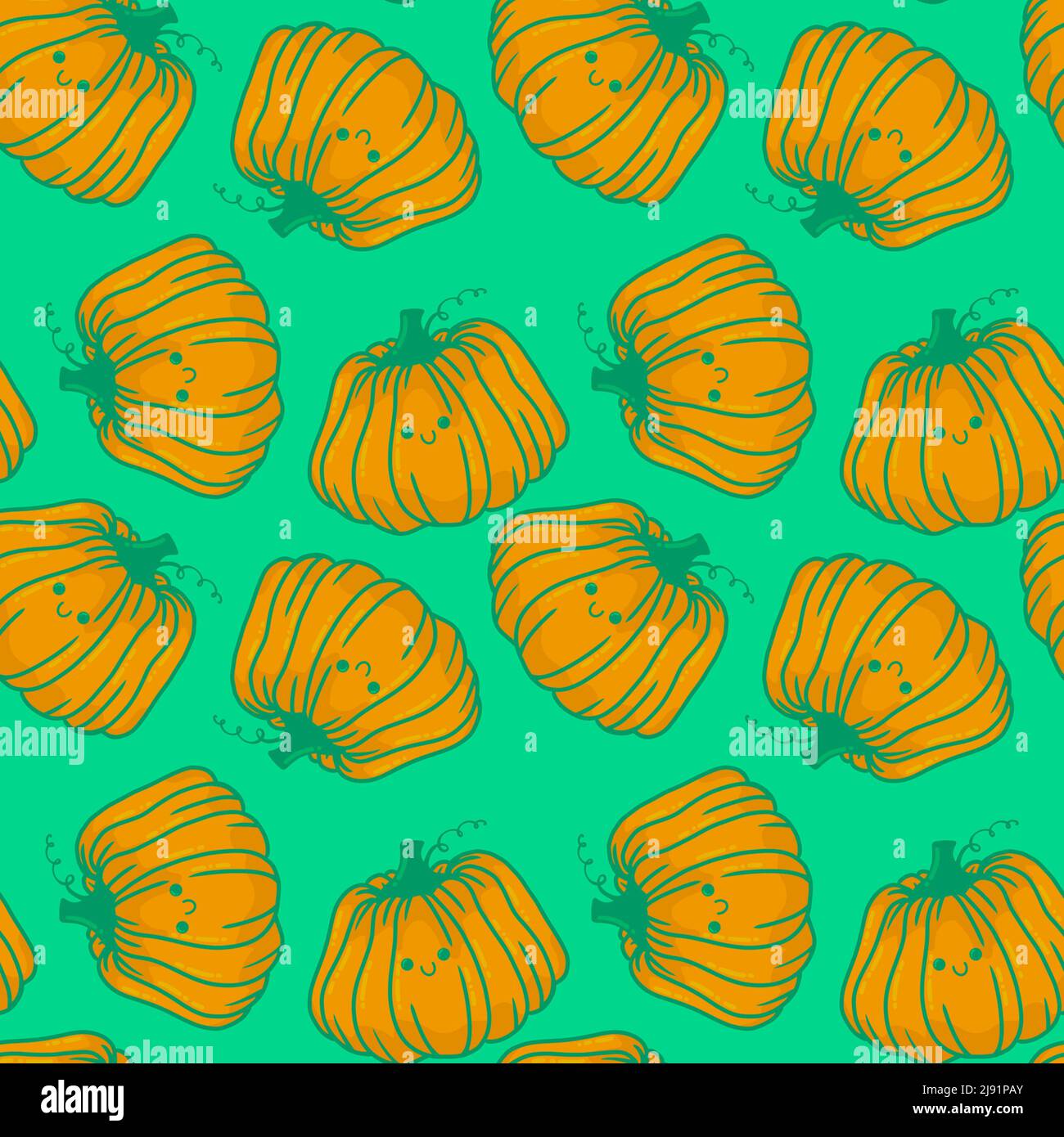 Halloween seamless cute pumpkins pattern for textiles and packaging and ...