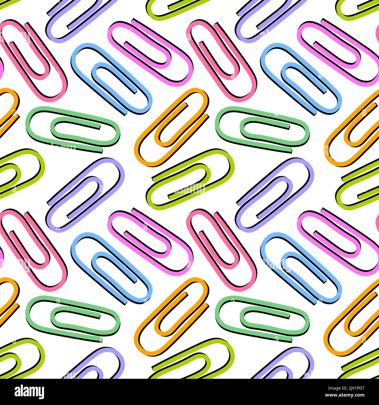 School seamless paper clip pattern for fabrics and packaging and linens ...