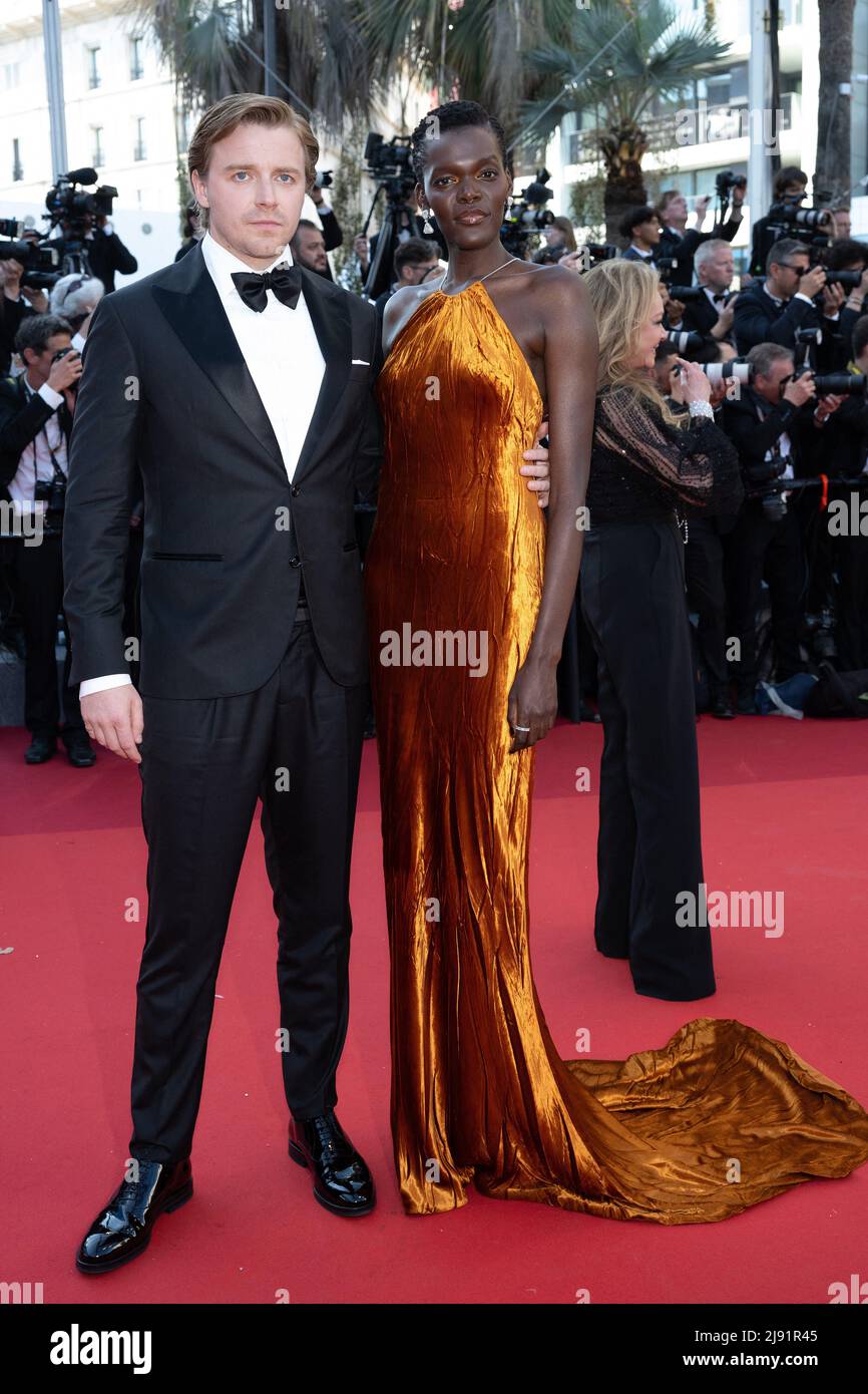 Cannes, France. May 19, 2022, Sheila Atim and Jack Lowden attend the ...