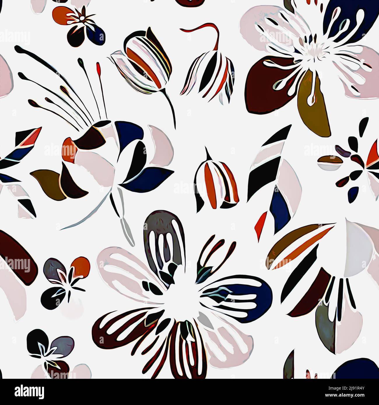 Textile and wallpaper patterns. A printable digital illustration work ...