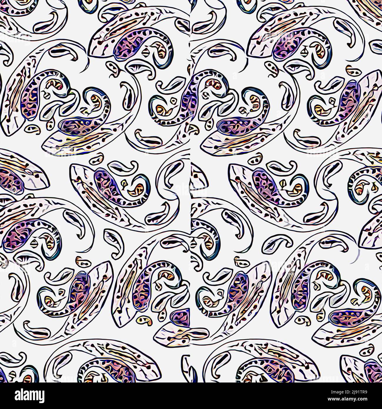 Textile and wallpaper patterns. A printable digital illustration work ...