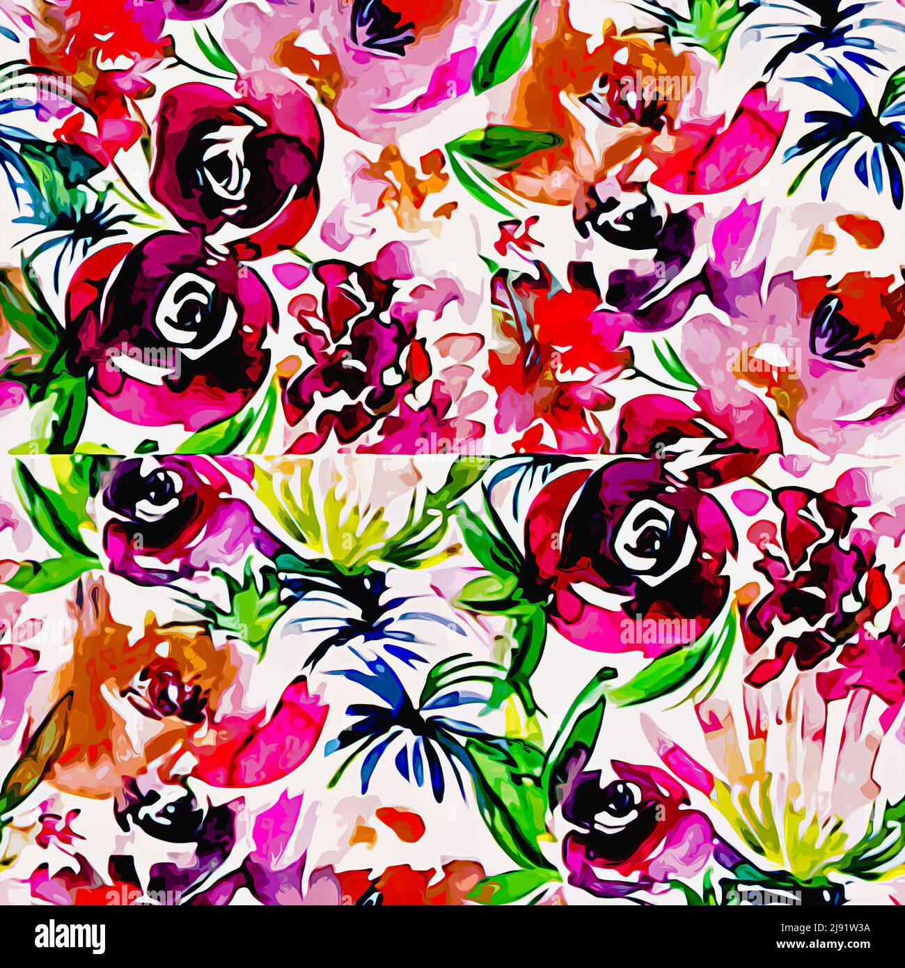 Textile and wallpaper patterns. A printable digital illustration work ...