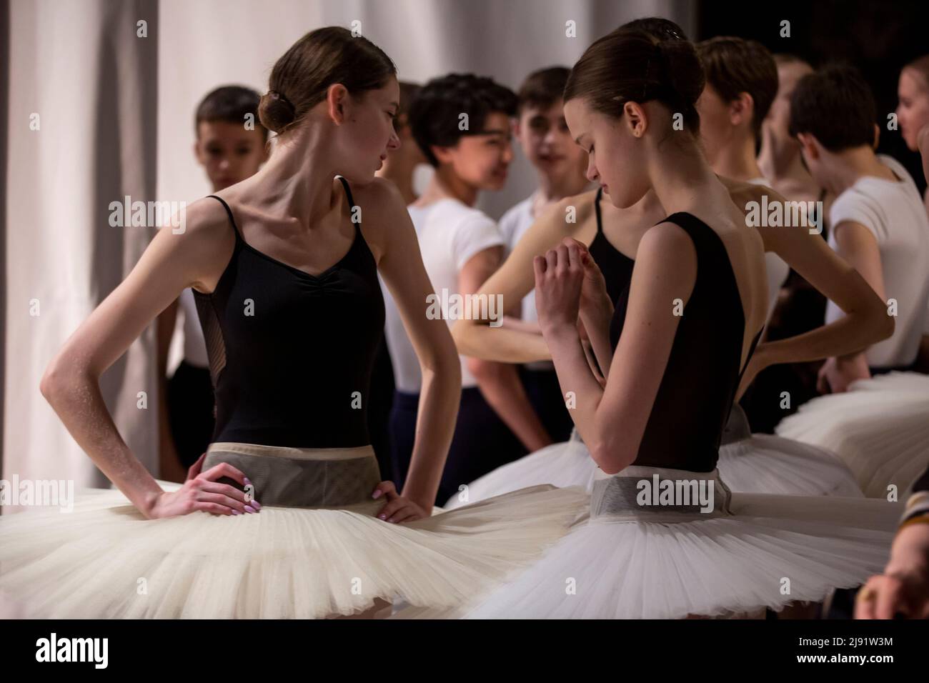 Moscow, Russia. 19th May, 2022. Students of the Moscow State Academy of ...