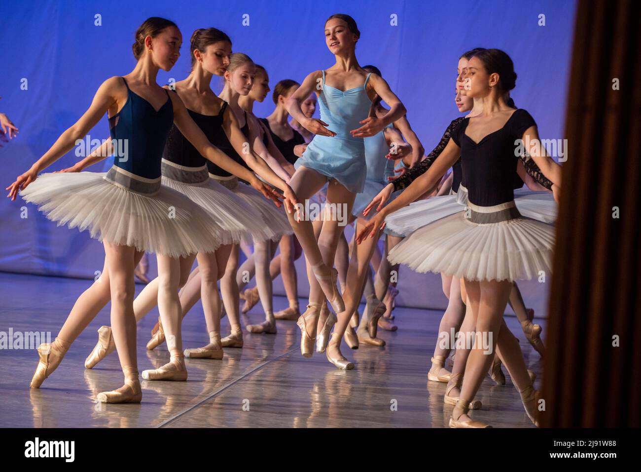Moscow, Russia. 19th May, 2022. Students of the Moscow State Academy of ...