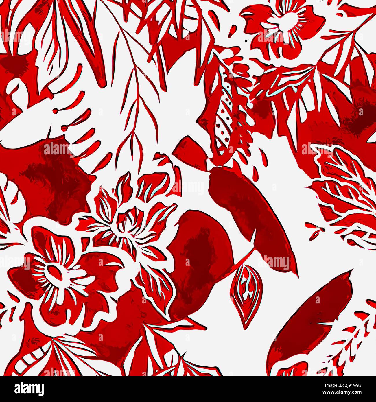 Textile and wallpaper patterns. A printable digital illustration work ...