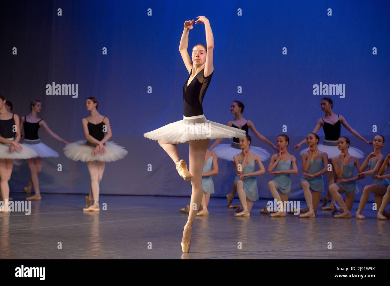 Moscow, Russia. 19th May, 2022. Students of the Moscow State Academy of ...