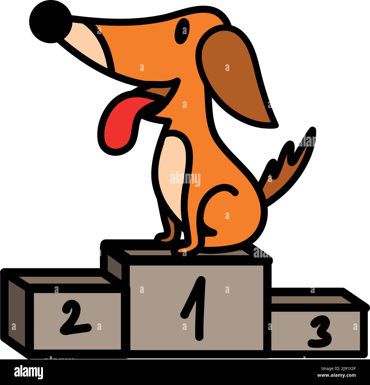 First place dog illustration Stock Vector Images - Alamy