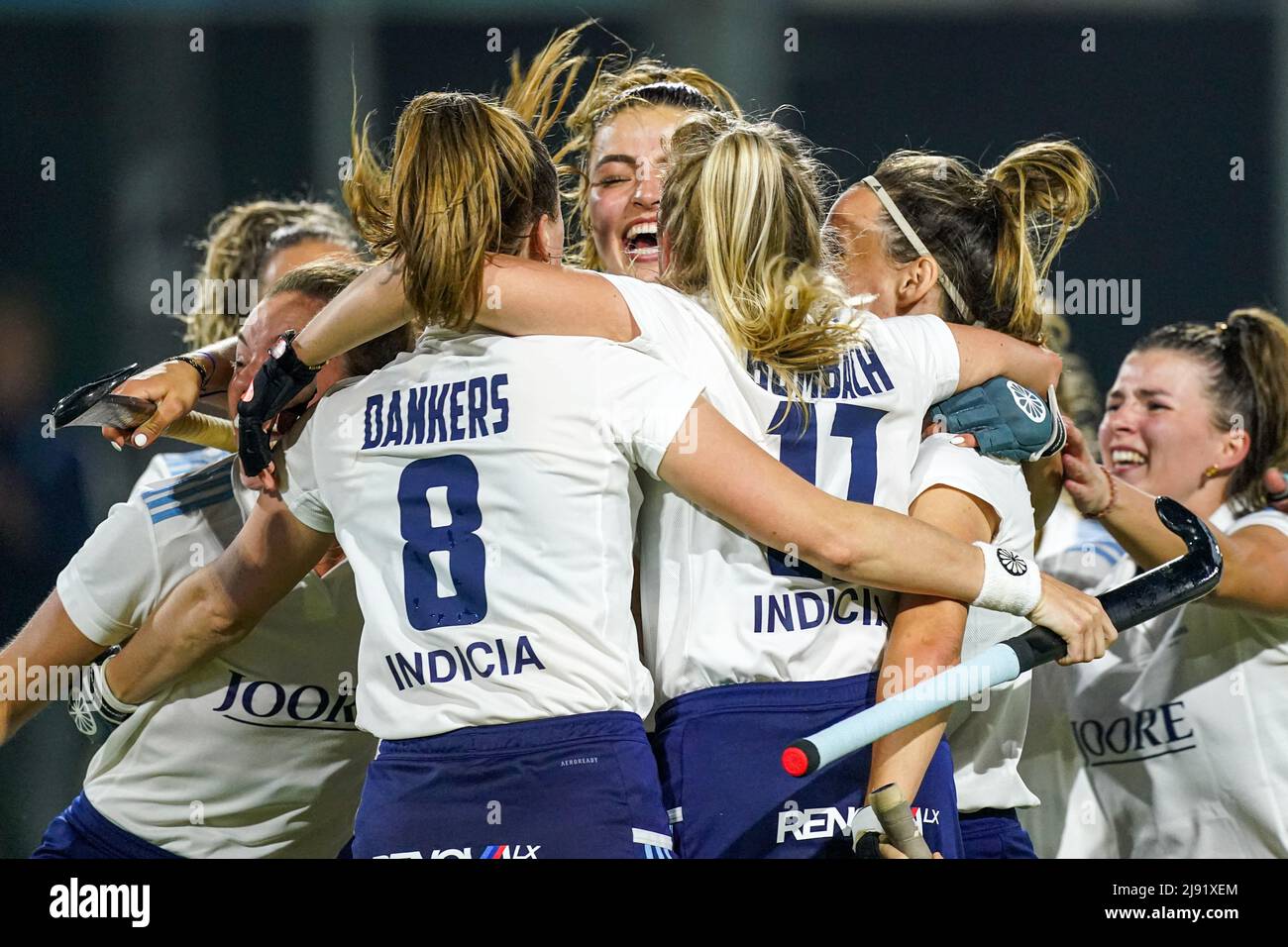 TILBURG, NETHERLANDS - MAY 19: Tilburg D1 players happy during the Play ...
