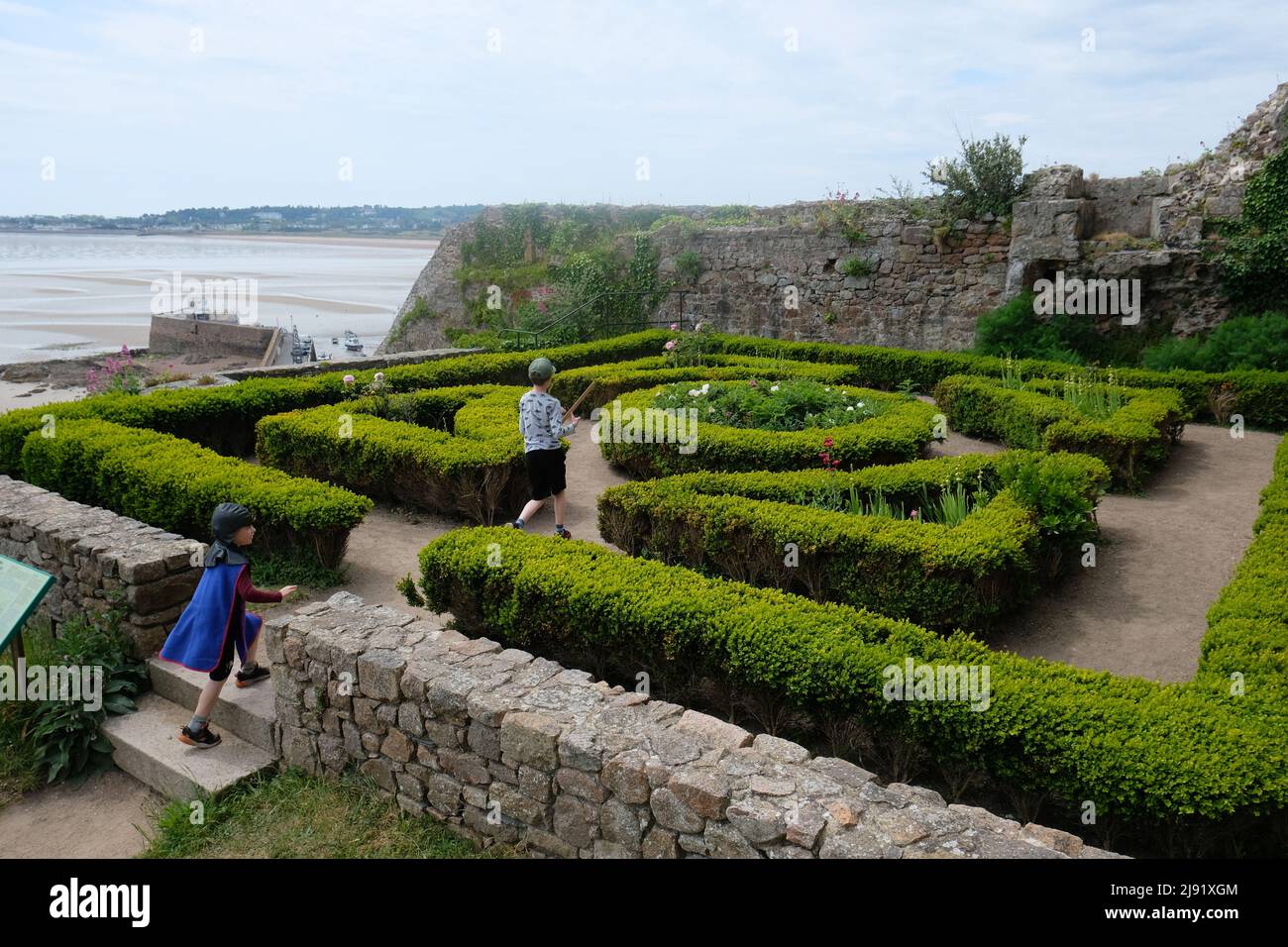Mont orgueil castle inside hi-res stock photography and images - Alamy