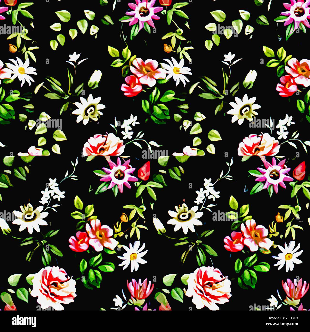 Textile and wallpaper patterns. A printable digital illustration work ...