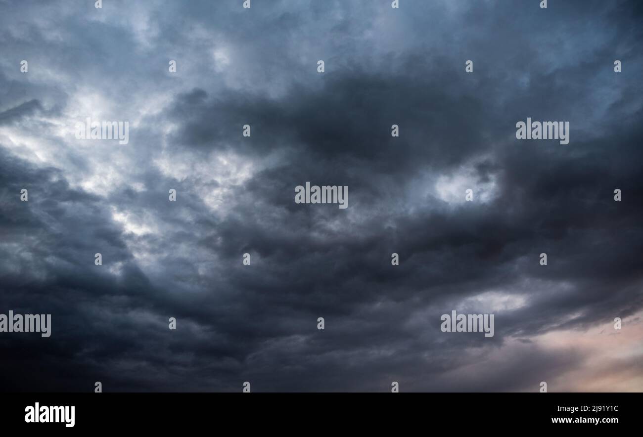 Dramatic dark clouds ahead of the storm. Dark clouds before the storm ...