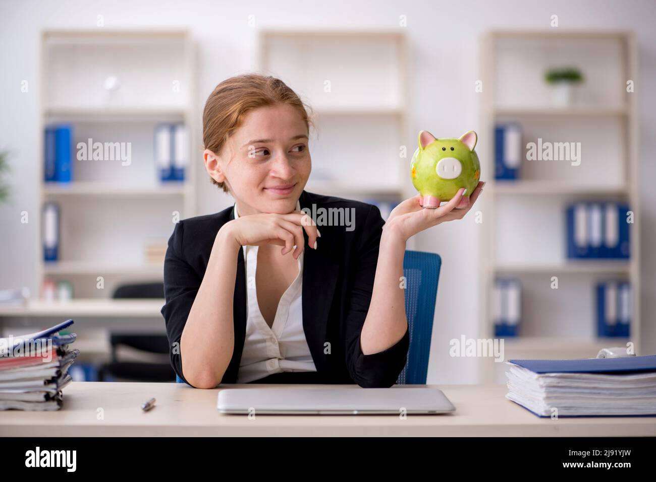 Female employee in retirement concept Stock Photo - Alamy