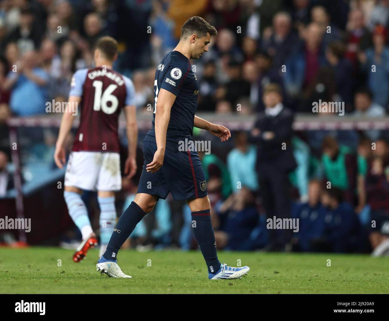 Liverpool, England, 19th May 2022. Matthew Lowton of Burnley walks off ...