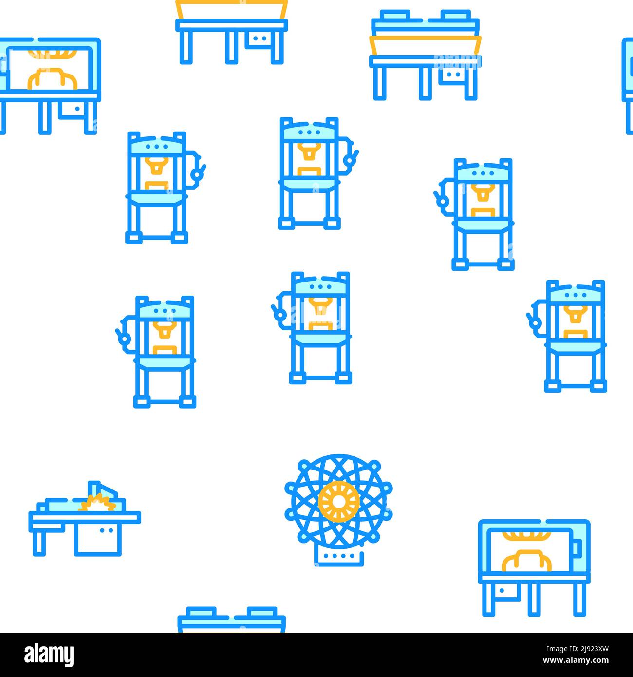 Industrial Machines Vector Seamless Pattern Stock Vector Image & Art ...