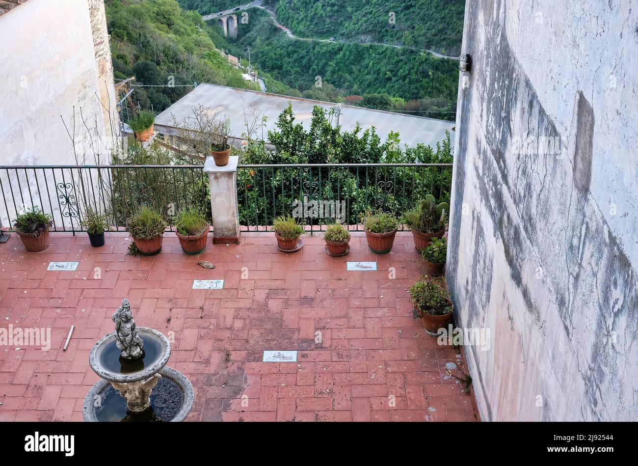 The beautiful village of Albori on the Amalfi coast, considered one of ...