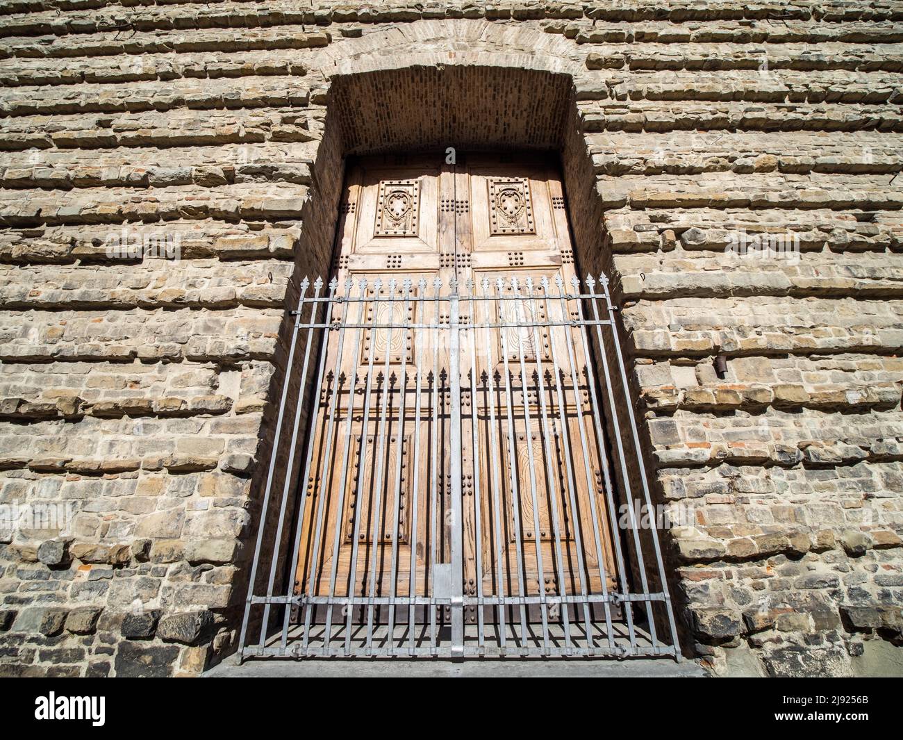 Church gate, Basilica di San Lorenzo, Florence, Tuscany, Italy Stock ...