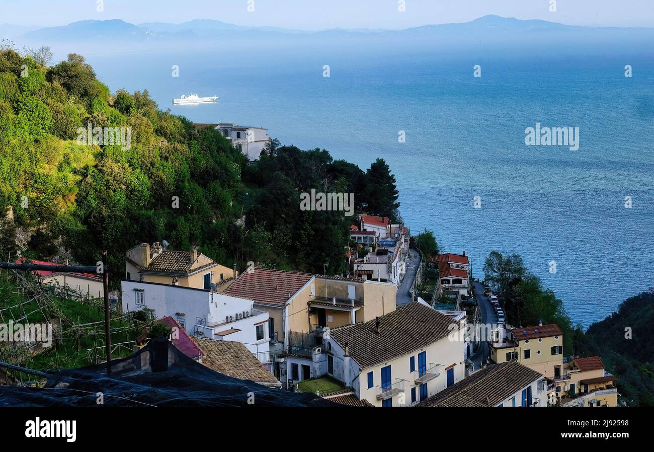Beautiful view on vietri sul mare at the amalfi coast hi-res stock ...