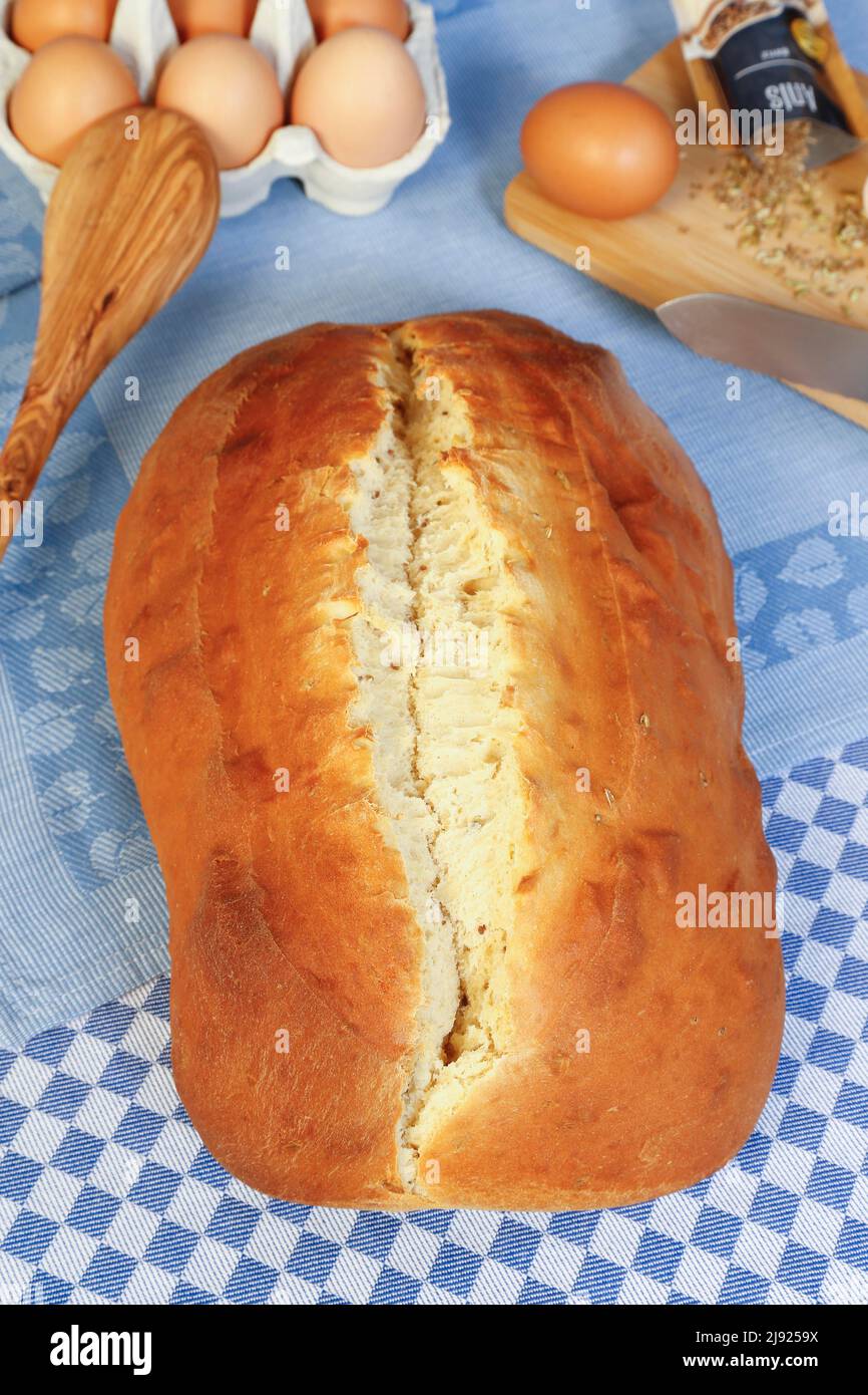 Swabian cuisine, Ulm sugar bread, sweet yeast yeast dough pastry with ...