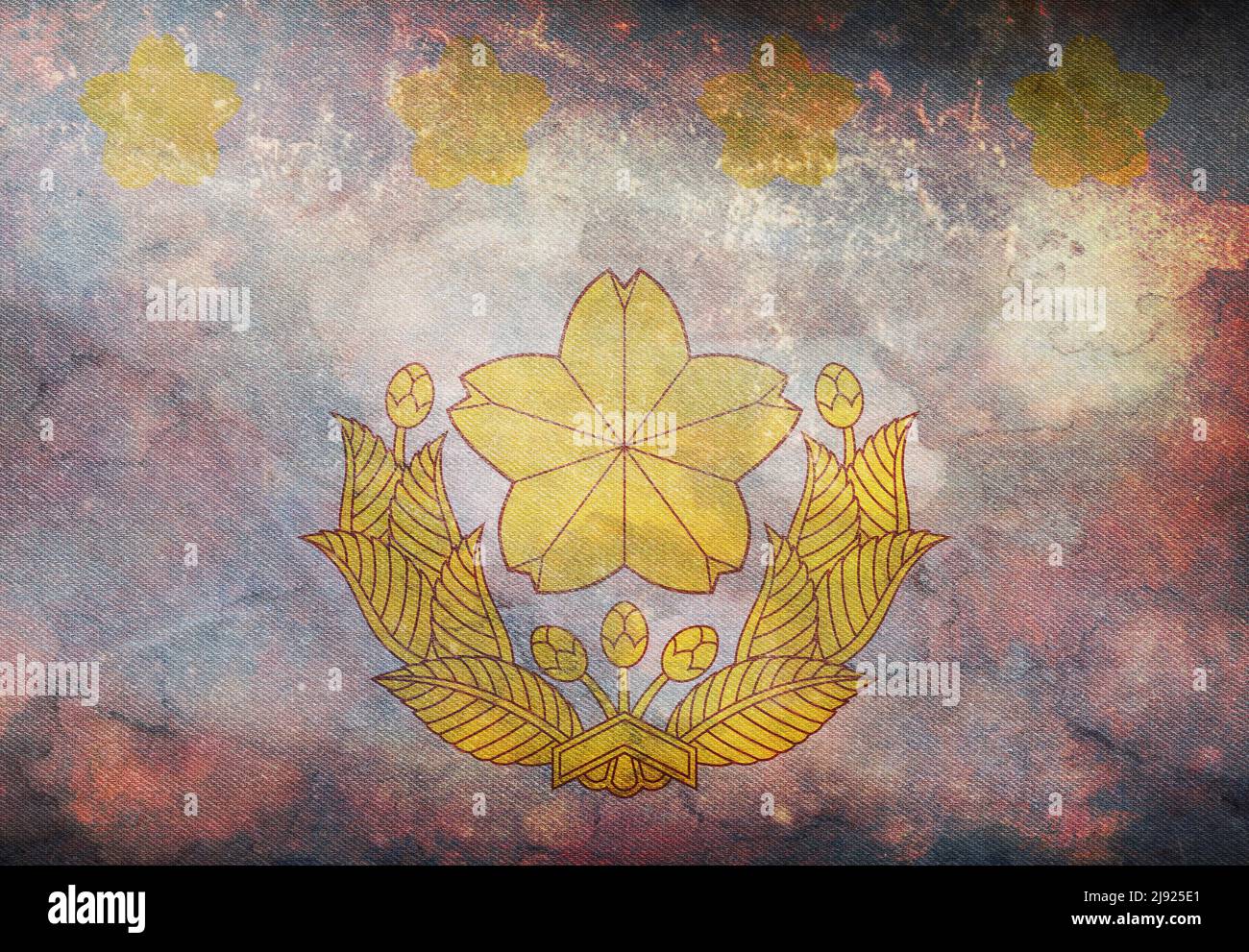 Top view of retro flag Chief of Staff of the Ground Self Defense Force ...