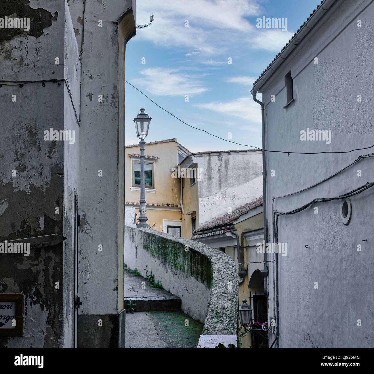 The beautiful village of Albori on the Amalfi coast, considered one of ...