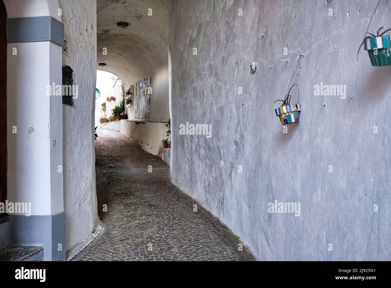 The beautiful village of Albori on the Amalfi coast, considered one of ...