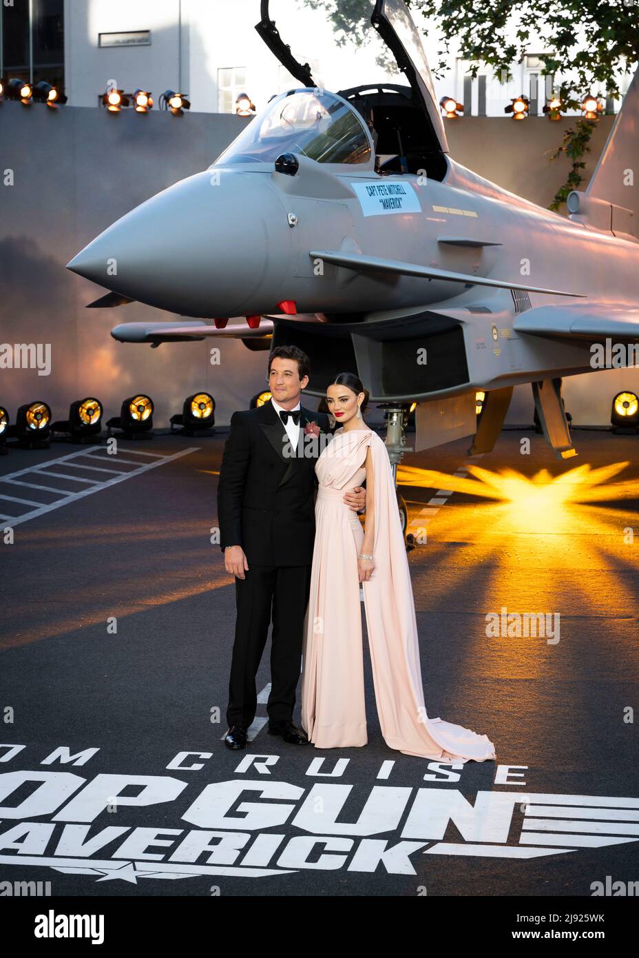 London, UK, Thursday, 19th May 2022 Miles Teller and wife Keleigh ...
