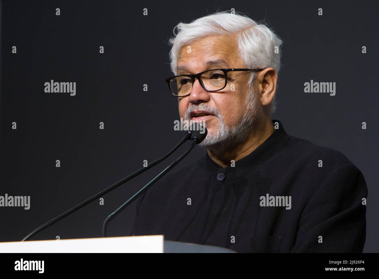Turin, Italy. 19th May 2022. Indian writer Amitav Ghosh is guest during ...