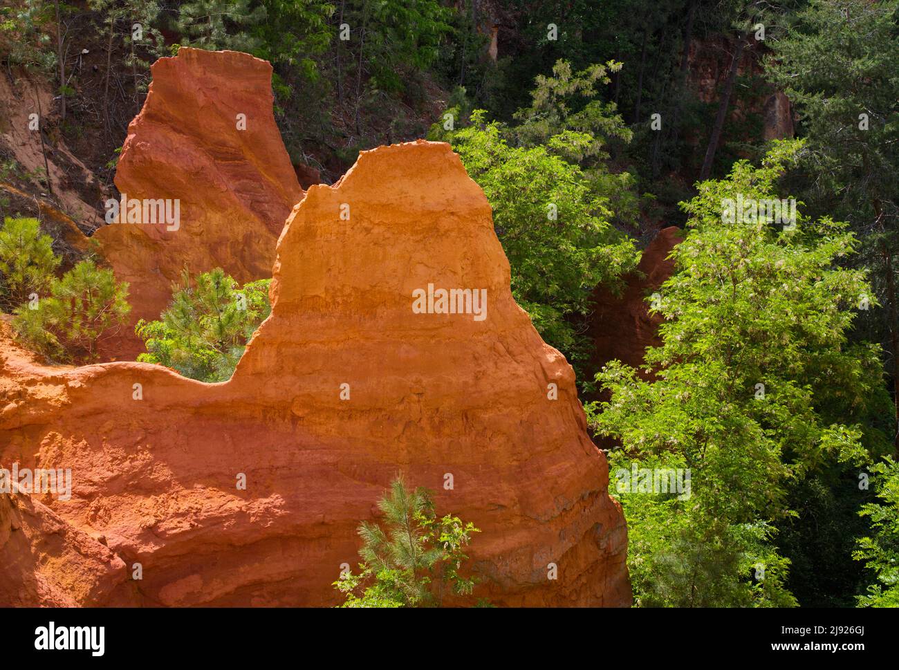 Ochre nature trail, Le Sentier des Ocres, former ochre mining area ...