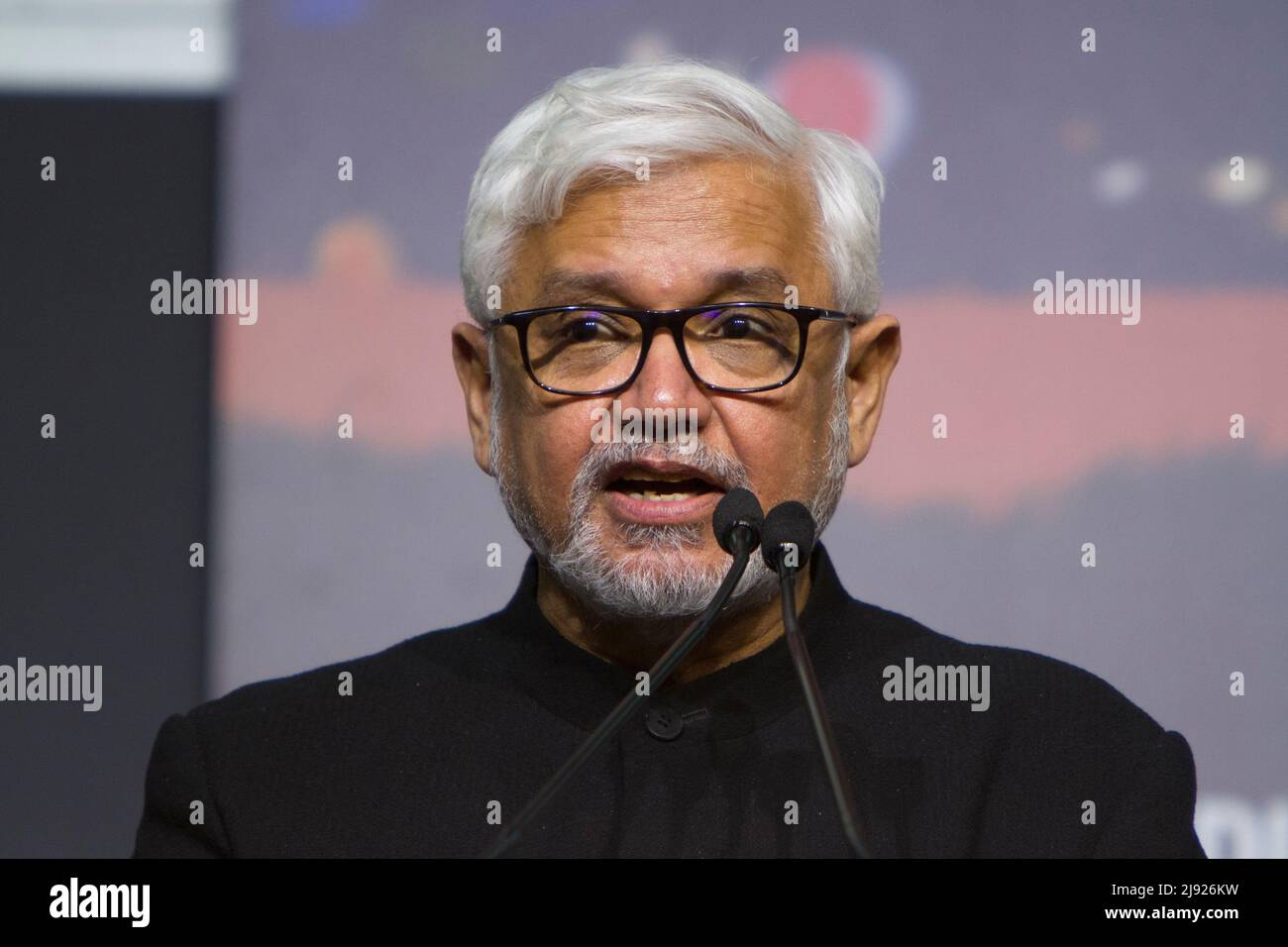 Turin, Italy. 19th May 2022. Indian writer Amitav Ghosh is guest during ...