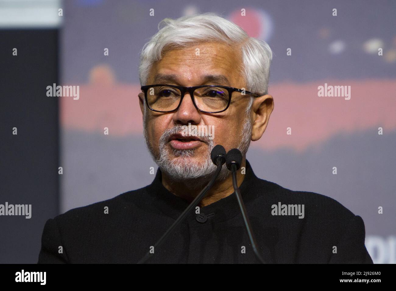 Turin, Italy. 19th May 2022. Indian writer Amitav Ghosh is guest during ...
