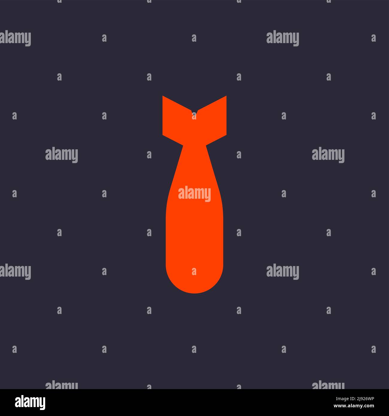 Nuclear bomb military icon. Vector air bomb atomic war aviation symbol ...