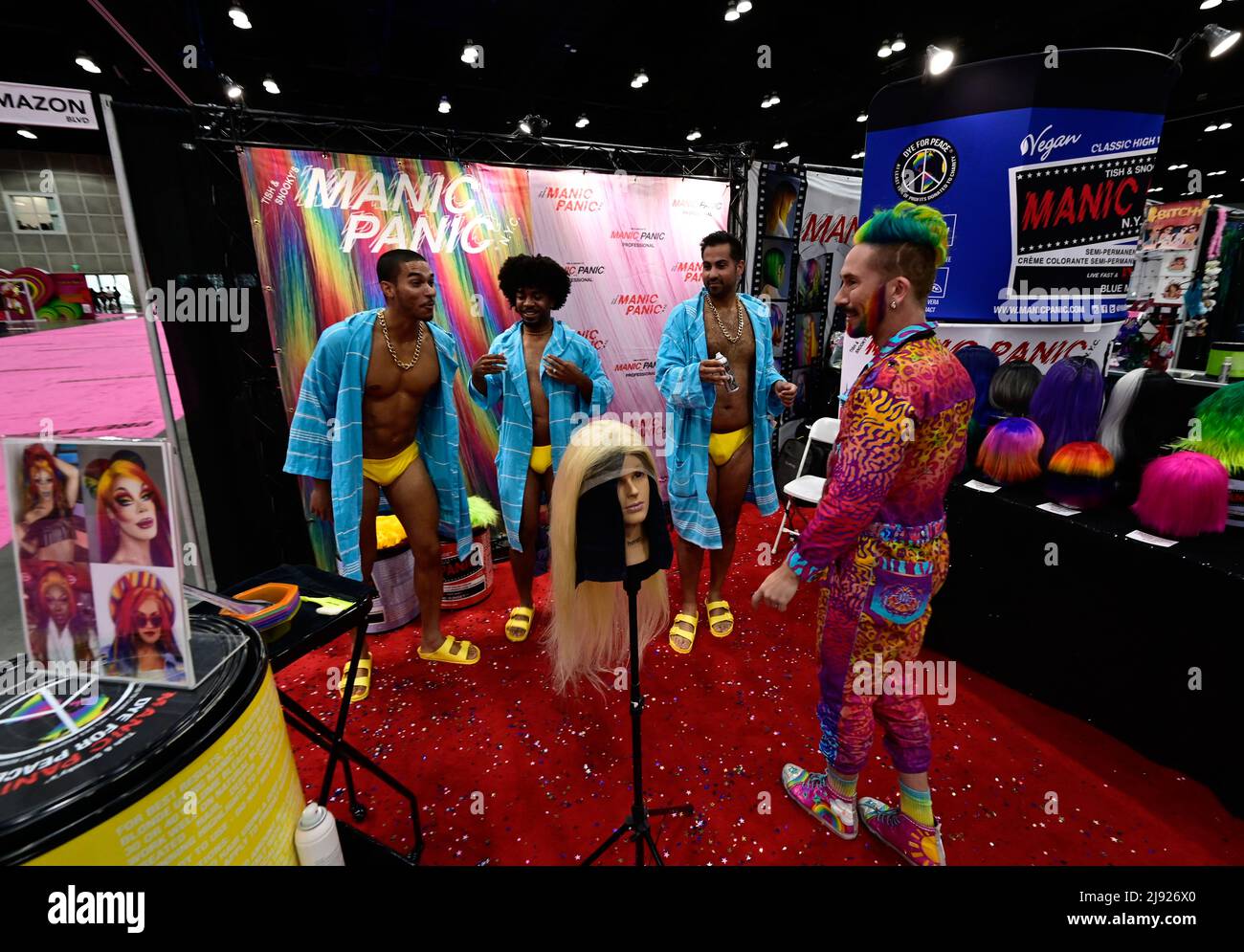 Manic Panic booth during the 2022 RuPaul DragCon, Day 3, held at the LA ...