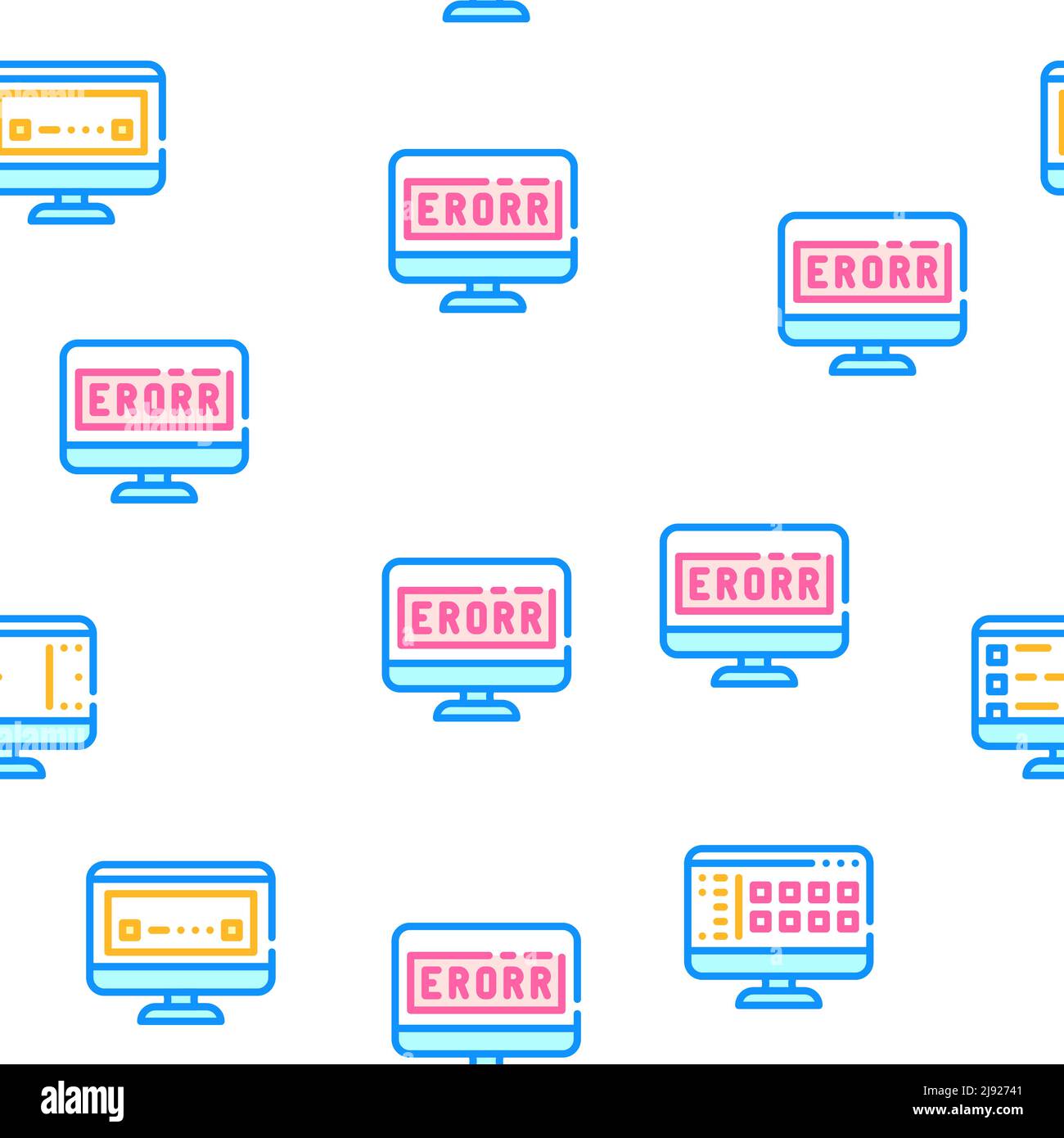 Operating System Pc Vector Seamless Pattern Stock Vector Image And Art Alamy