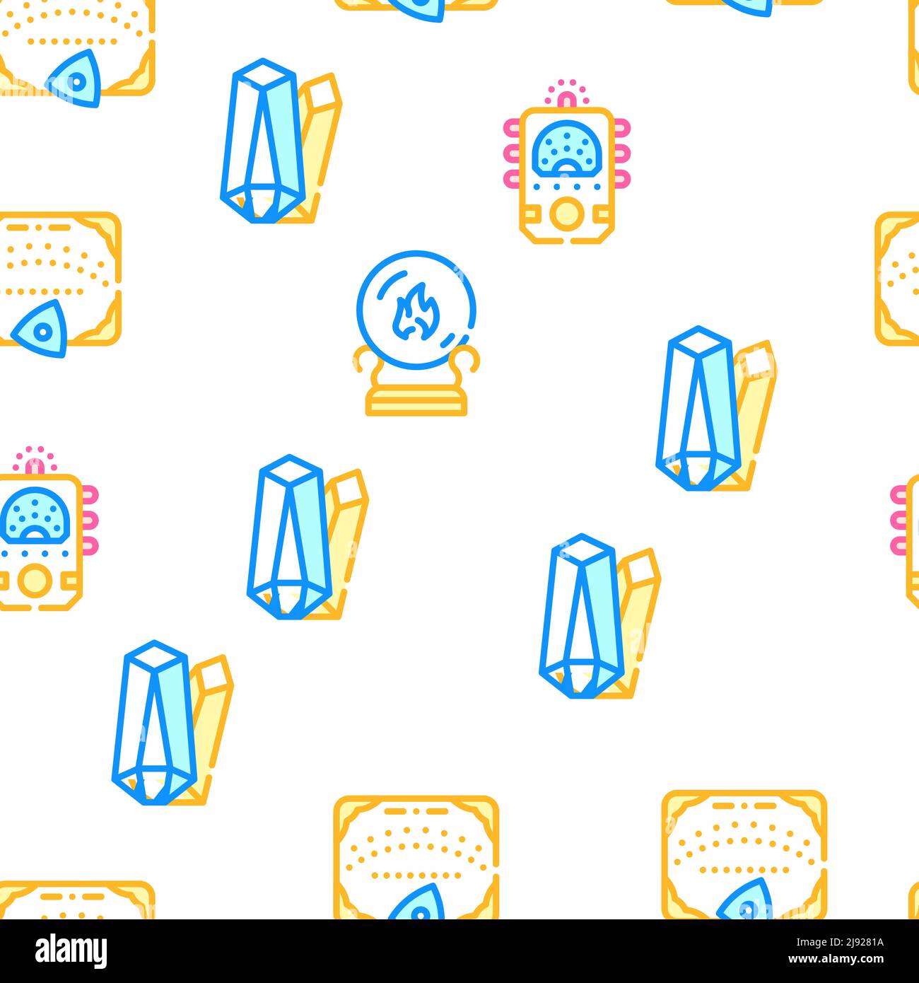 Magic Mystery Objects Vector Seamless Pattern Stock Vector Image & Art ...