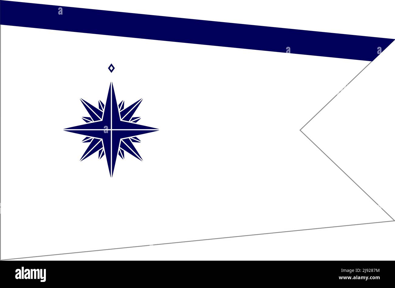Top view of flag Standard of the Commander of Regional Coast Guard ...