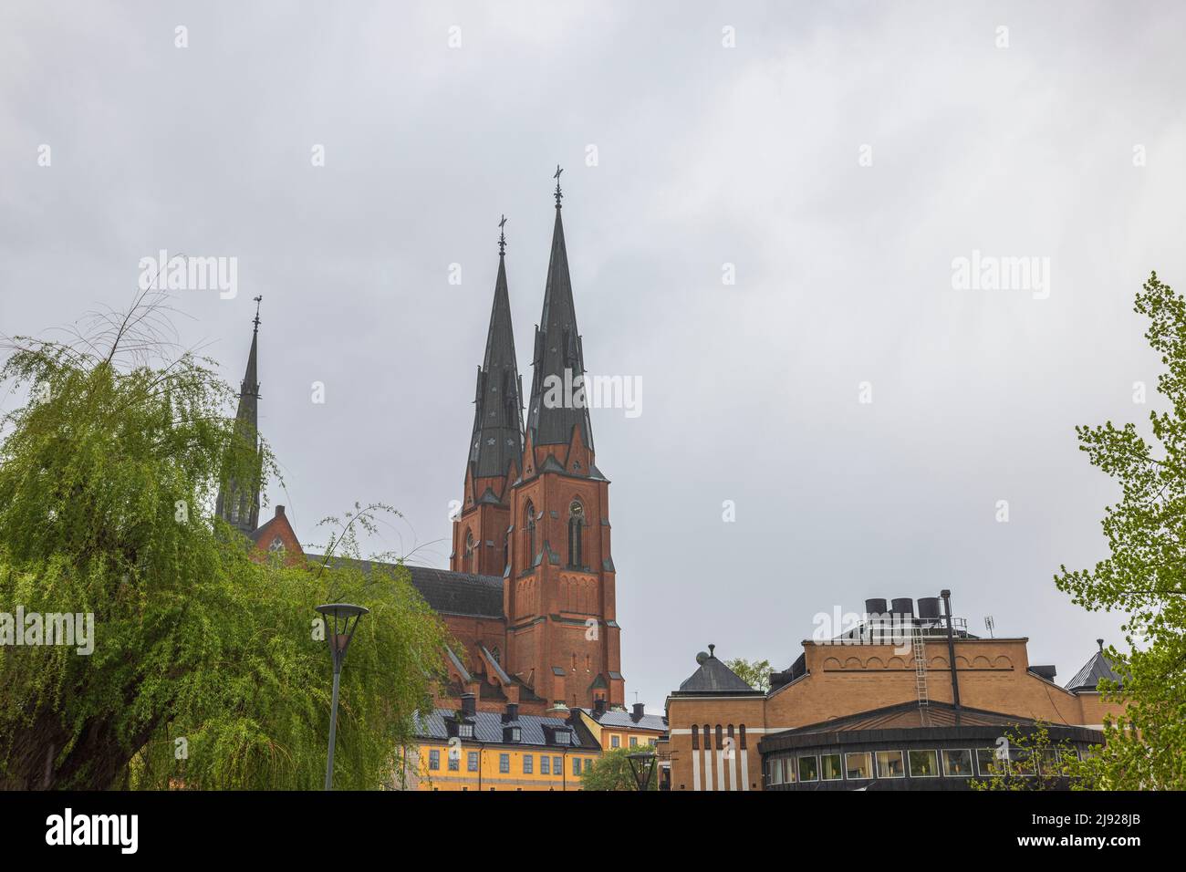 Beautiful view of famous Uppsala Cathedral. Sweden. Europe Stock Photo ...