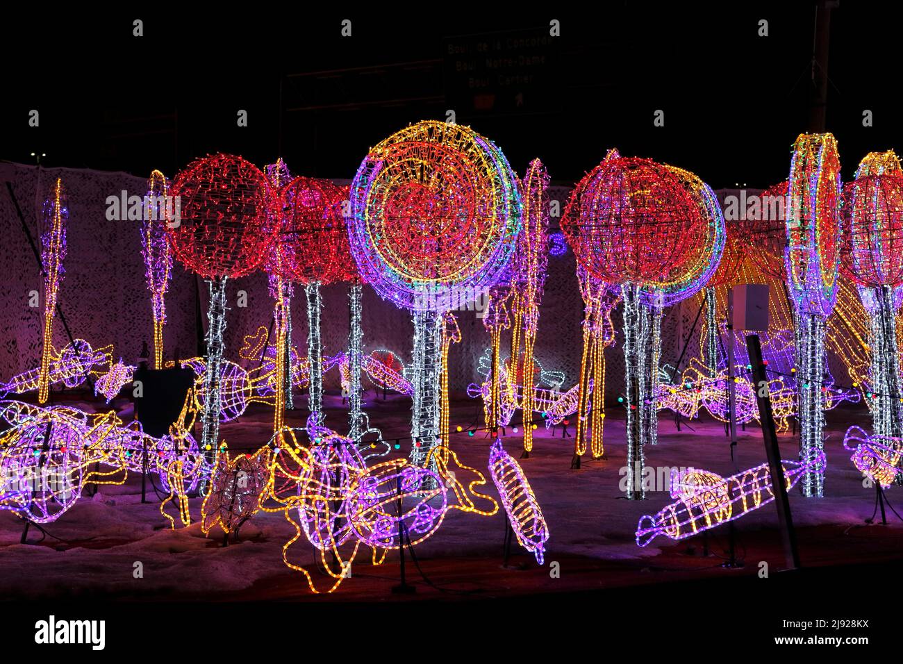 Illuminated candy figures, Illumi Light Show, Laval, Montreal, Province ...