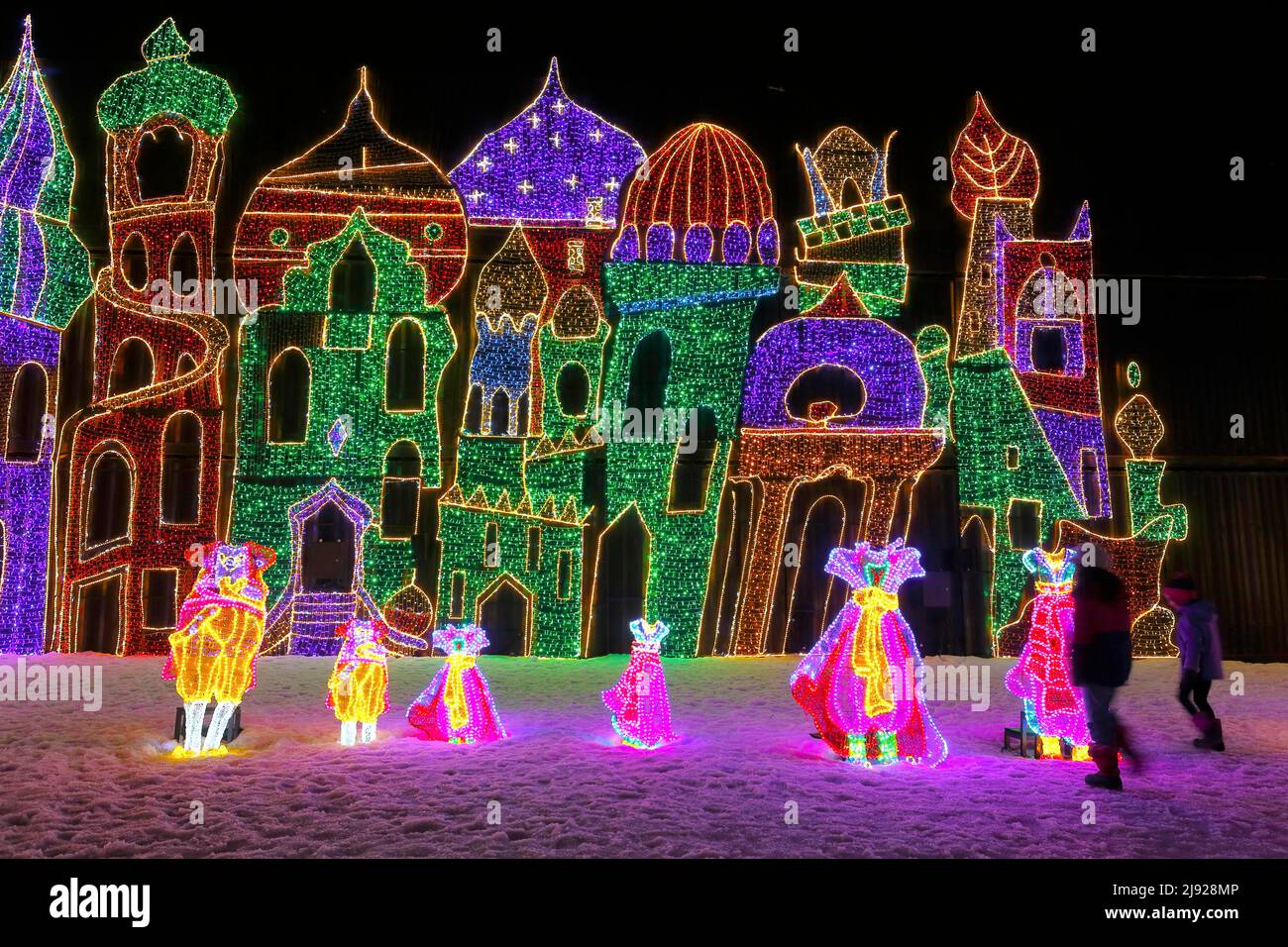 Illuminated India figure, Illumi Light Show, Laval, Montreal, Province ...