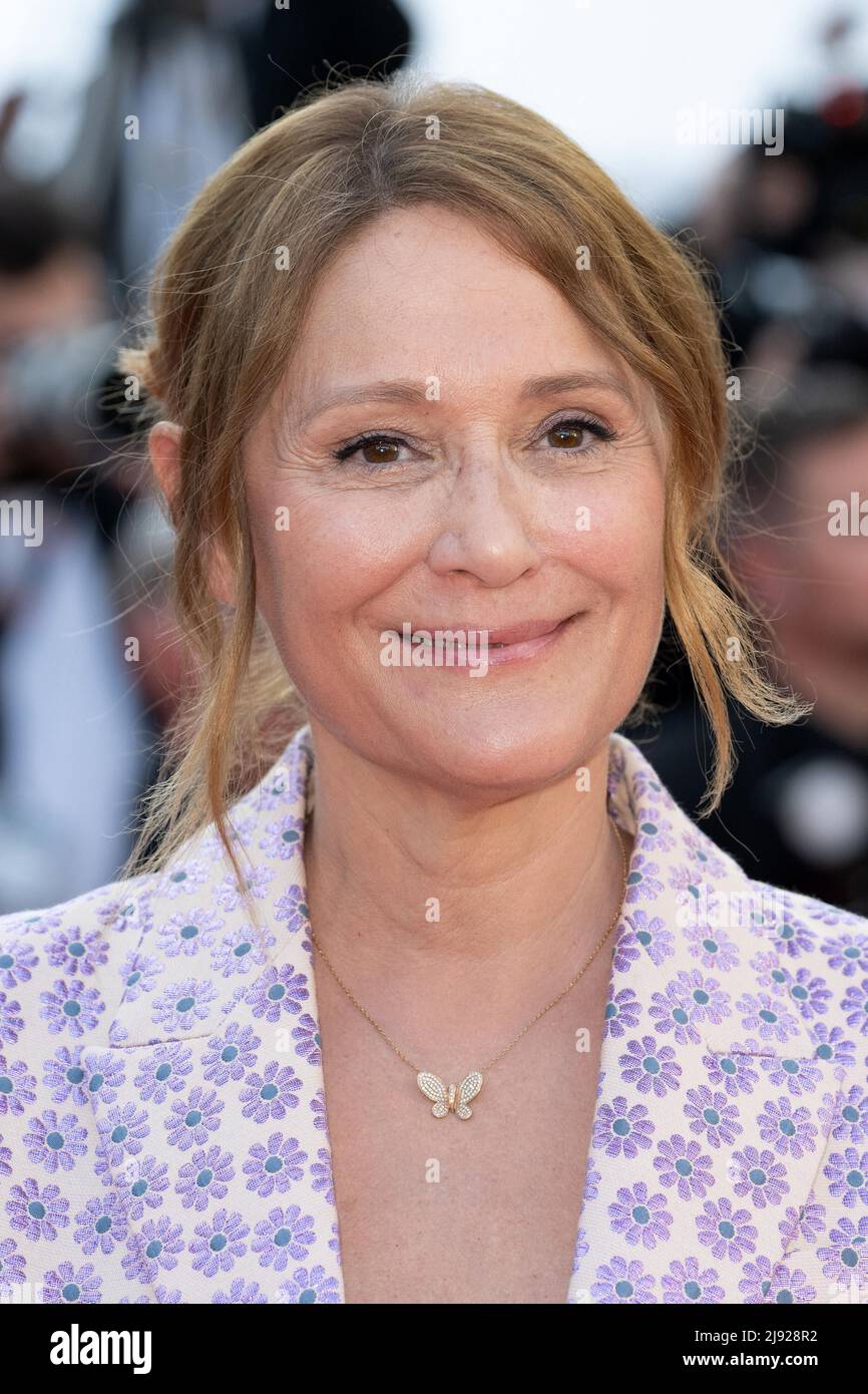 Cannes, France. May 19, 2022, Daniela Lumbroso attends the screening of ...