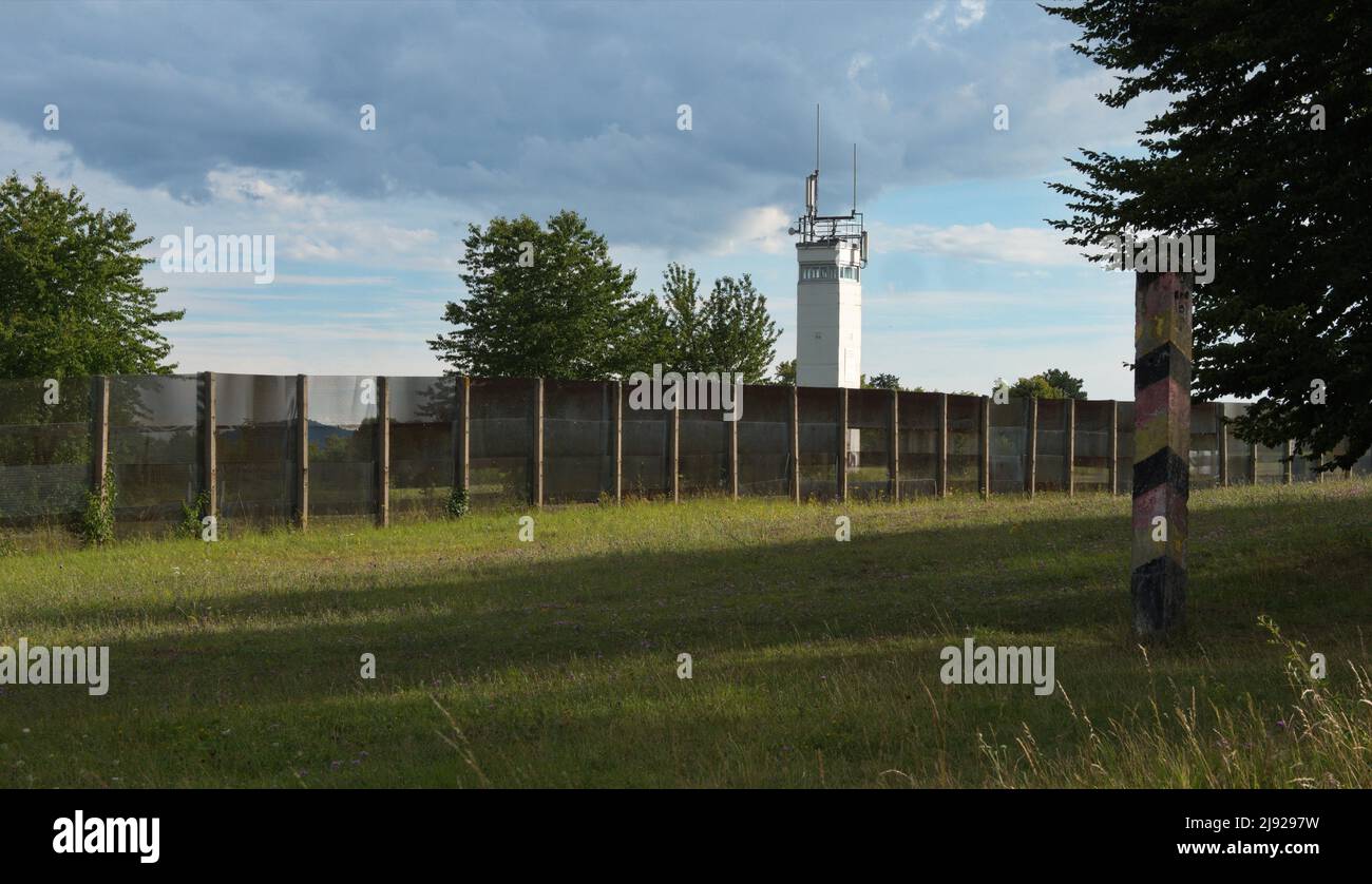 Border fortifications at the former US observation base Point Alpha on ...