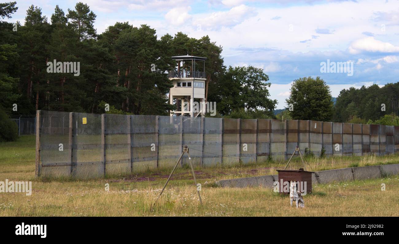 Border fortifications at the former US observation base Point Alpha on ...