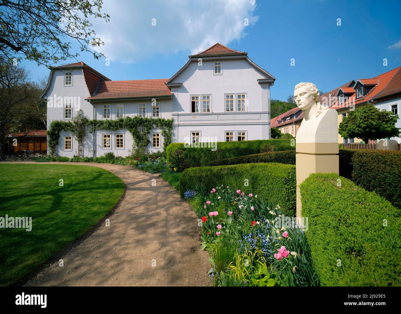 Schiller House with the bust of Friedrich Schiller, Rudolstadt ...