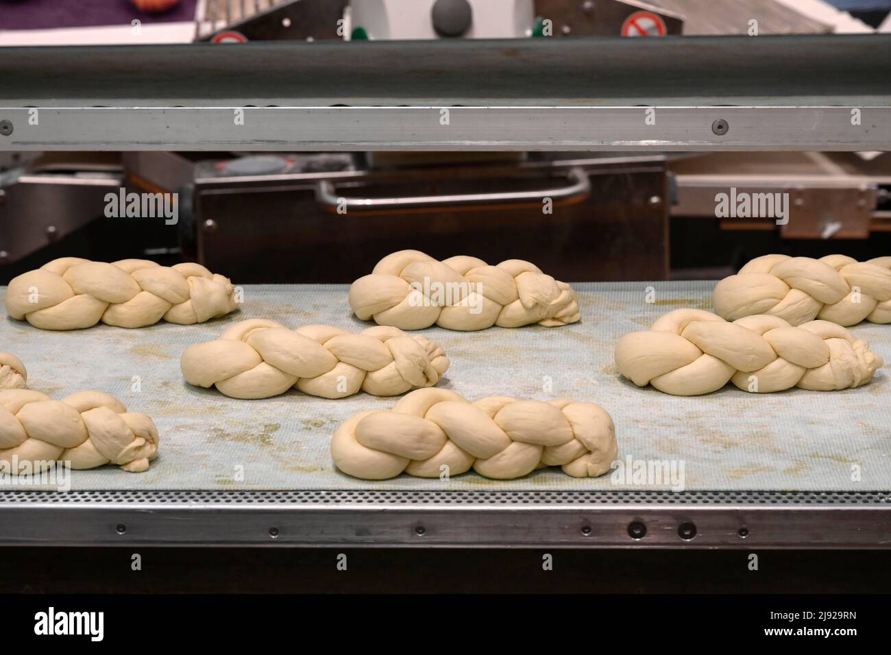 Bakery Assembly Line Butter Plaits Stock Photo - Alamy