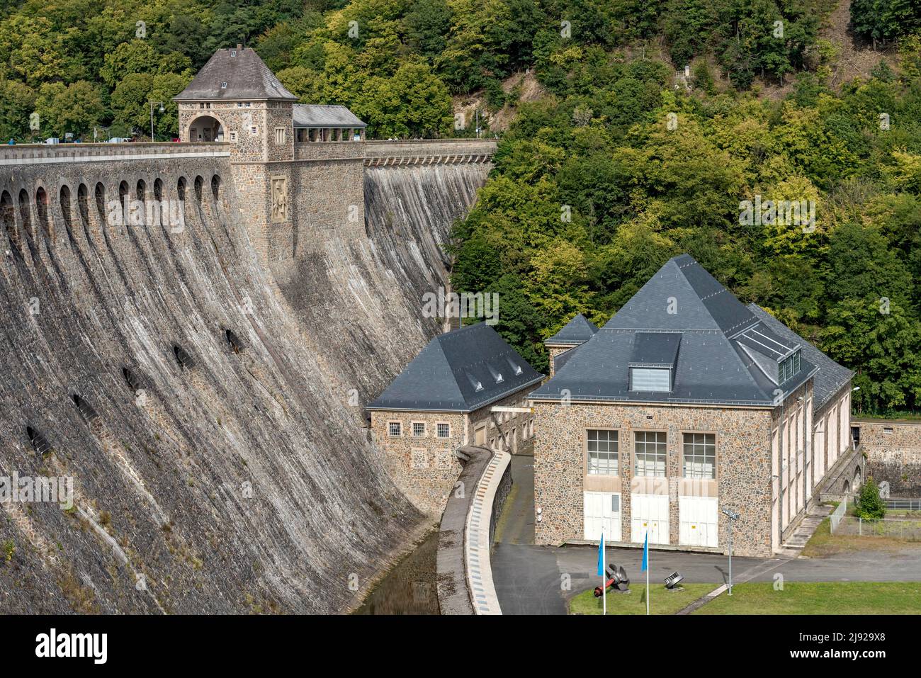 Hemfurth II power station powerhouse, northern gatehouse with tower ...
